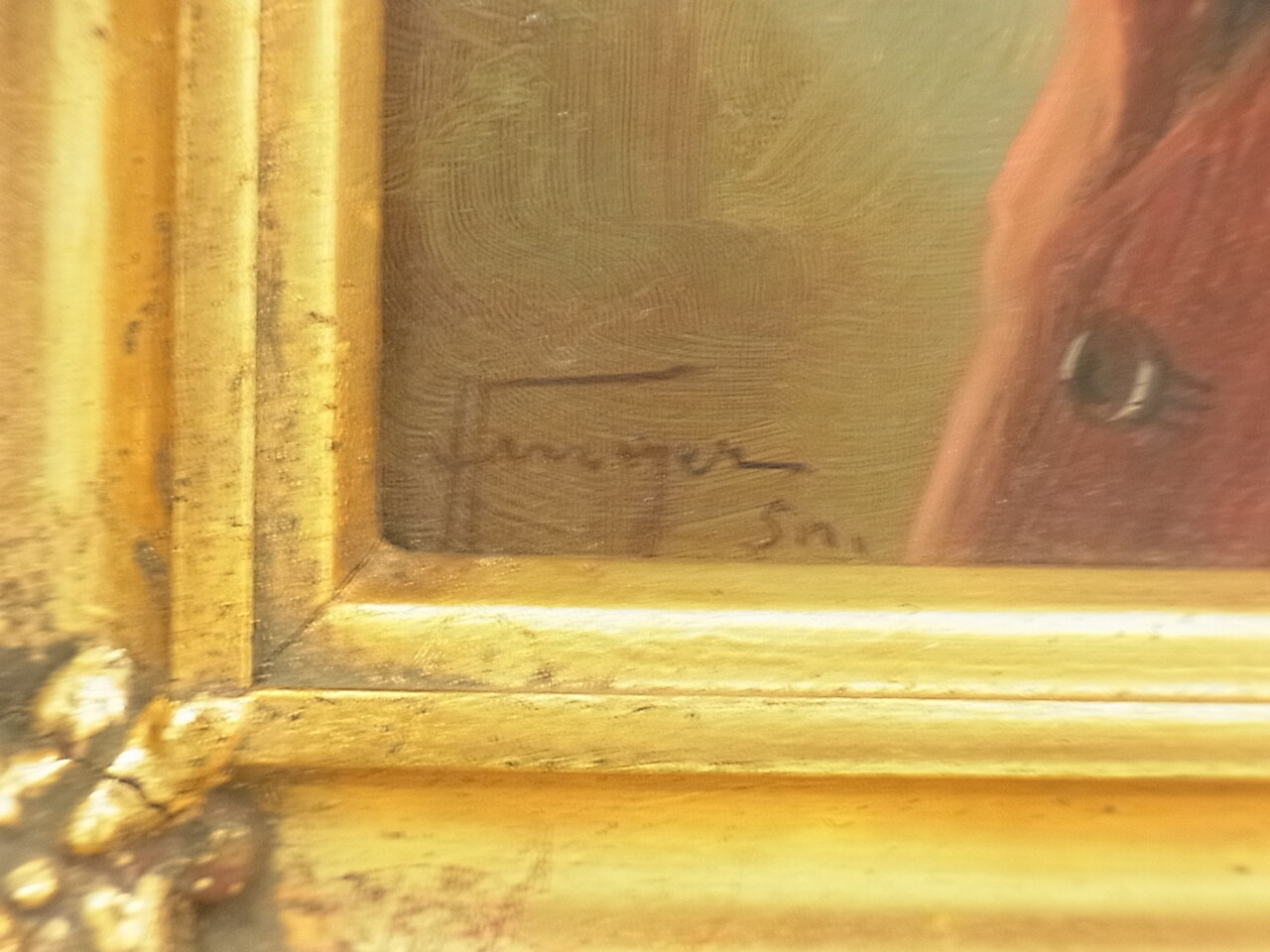 Hans FENGER Ölgemälde (1893-1980) ALTER MANN MIT PFEIFE GEMÄLDE ÖL ...