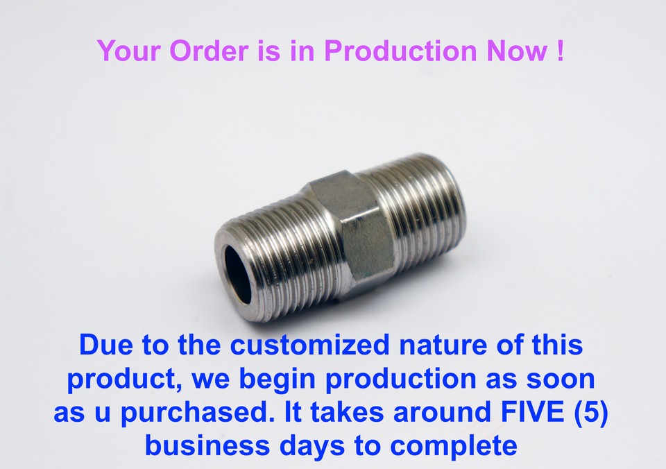 M8x0.75 Male to M8x0.75 Male Stainless Sensor Adaptor Fittings ...