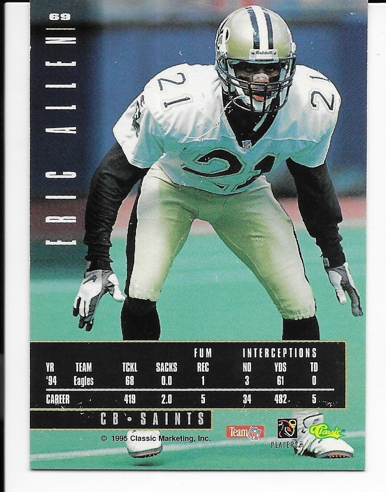 1995 Images Limited Football Card #69 Eric Allen SAINTS NM | eBay
