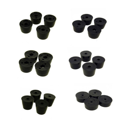 4 x Round Hifi Black Rubber Instrument Case Feet Foot Circular 6 Sizes ...