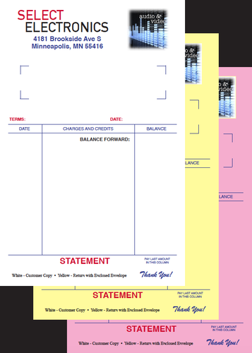 Printed Full Color Carbonless Forms, 3-Part Custom Sets 8.5" x 5.5" NCR ...