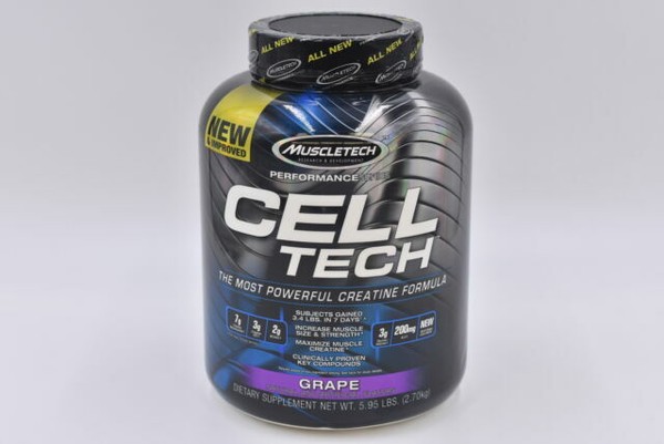 MuscleTech Cell Tech CELH5006GR0US Creatine Powder Grapes (55 servings ...