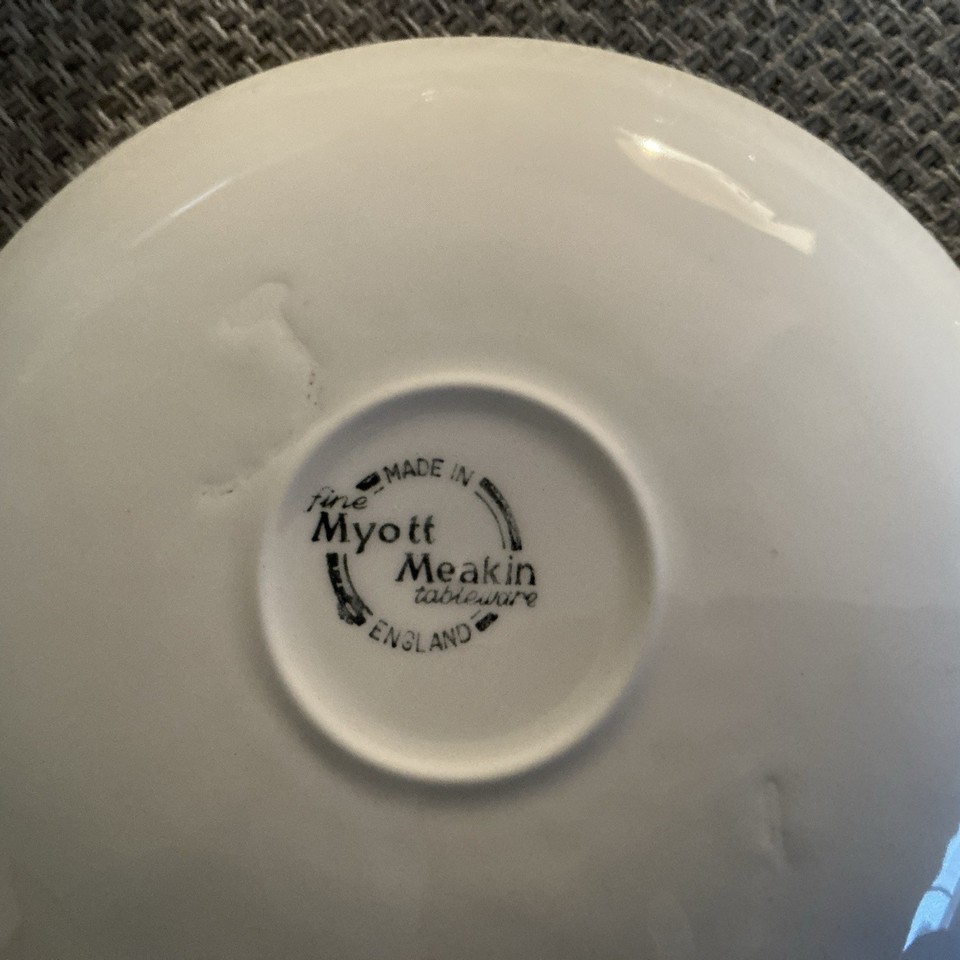 The Hunter by Myott Meakin - Six Saucers Blue & White Vintage English ...