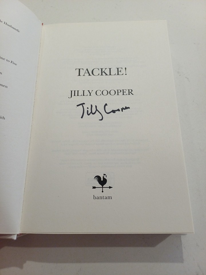 Jilly Cooper Tackle Hardback Book 2023 Edition. Signed Edition by Jilly ...