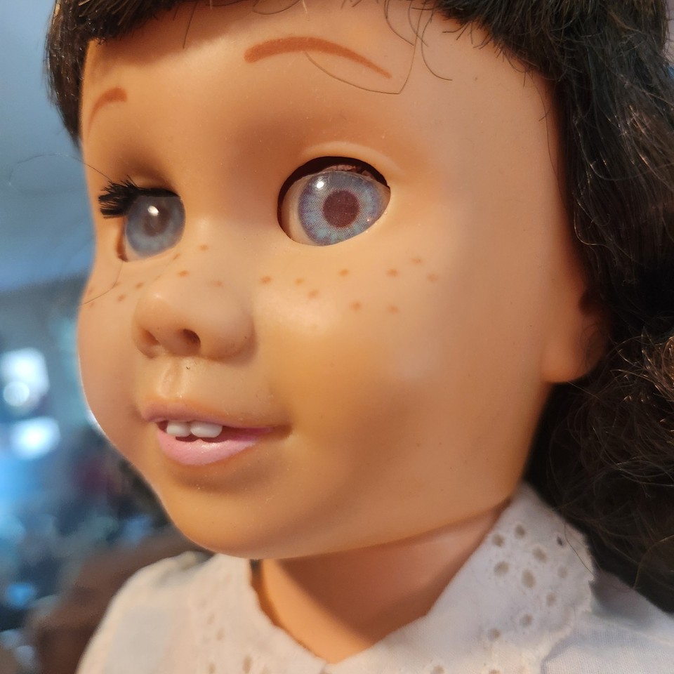 1962 Mattel Chatty Cathy 20" Blue Eyes/ Hard Face String Pulls Garbled ...