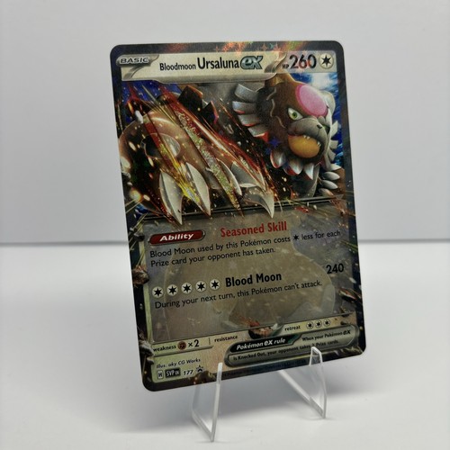 Pokémon TCG Bloodmoon Ursaluna SVP 177 ex Scarlet & Violet Black Star ...