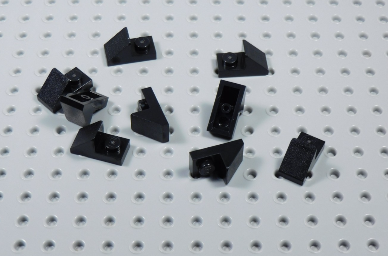 LEGO Lot of 9 Black 1x2 Modified Plates w/ Roof Slope Cutout AU | eBay