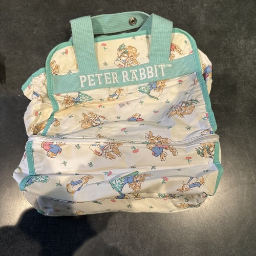 Peter Rabbit Vintage Diaper Bag, White & Mint Green | eBay