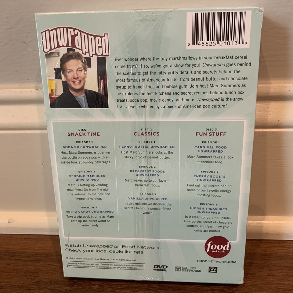 Unwrapped Volume 1 DVD 2009 3 Disc Set TV Show Food Network New Sealed ...