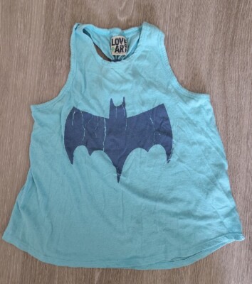 Juniors XL Batgirl/Batman Symbol Turquoise Aqua Tank Top | eBay