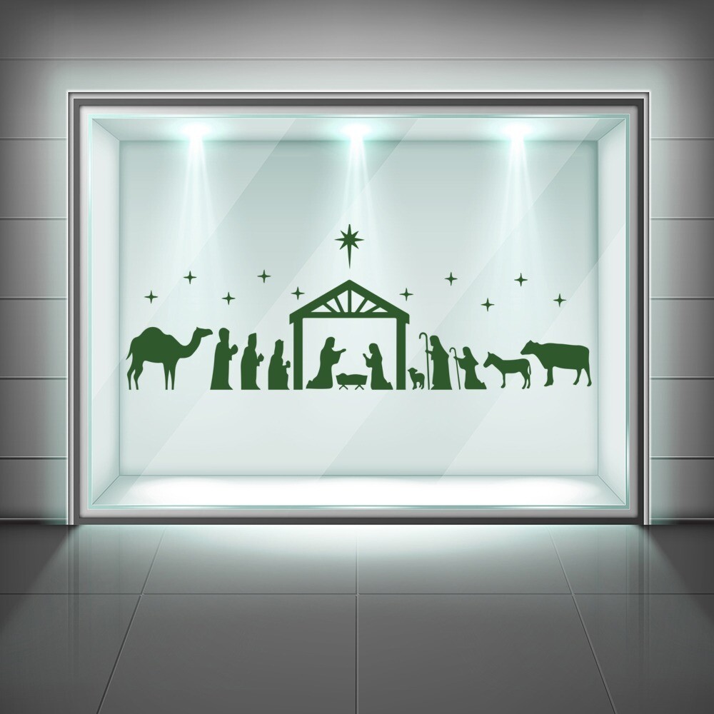 Nativity Logo Christmas Religious Vector Art & Graphics
