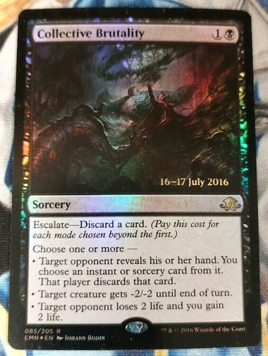 Collective Brutality FOIL MTG Eldritch Moon Pre-Release Slightly Played ...