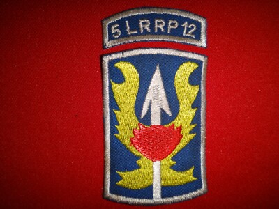 2 Vietnam War Patches: LRRP 5th Bn 12th Infantry Regiment + 199th ...