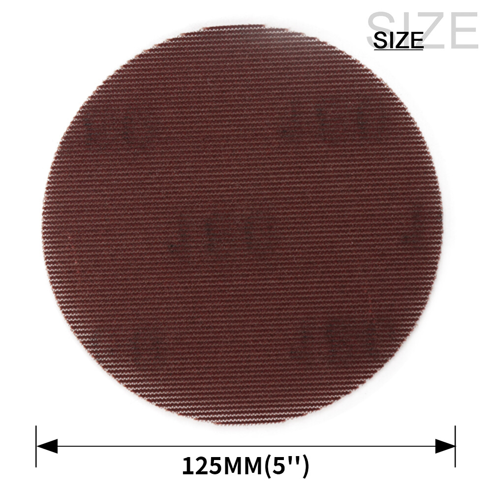 5in Mesh Net Disk Sanding Discs Hook & Loop Mesh Sand Paper 80~600 Grit ...