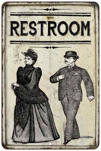 Bathroom Sign Victorian