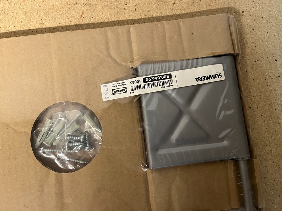 IKEA Summera 500.866.90 Grey Metal Keyboard Tray Pull-out Desk Shelf ...