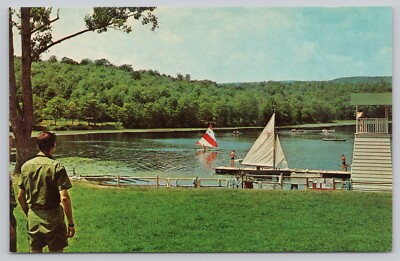 Postcard Camp Brule R.D. #2 Forksville Pennsylvania Sailboats | eBay