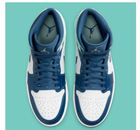 Nike Air Jordan 1 Mid Navy Blue Mint Green GS BOYS GIRLS 554725- 413 ...