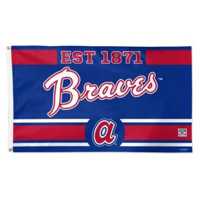 Atlanta Braves MLB Throwback Blue Deluxe 3' x 5' Flag Wincraft | eBay