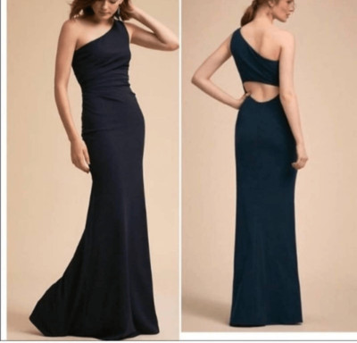 Katie May Gwyneth blue One Shoulder Cut Out Formal Maxi Dress Size 4 | eBay