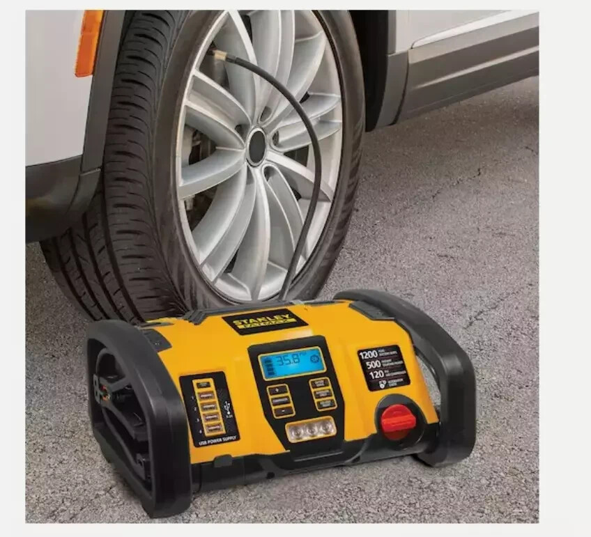 Stanley Fatmax Power Station 12V Jump Starter USB Charger Air Pump 1200 ...