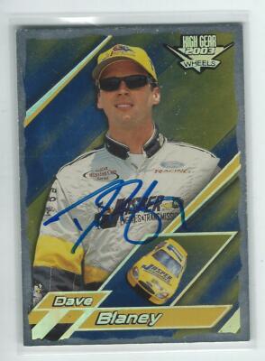 Dave Blaney Signed 2003 Wheels High Gear Card #F2 NASCAR | eBay