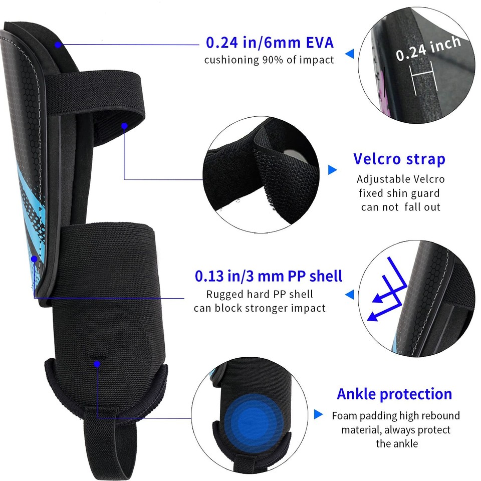 newox Soccer Shin Guards Kids Youth - Shin Pads Protection Boys Shin ...