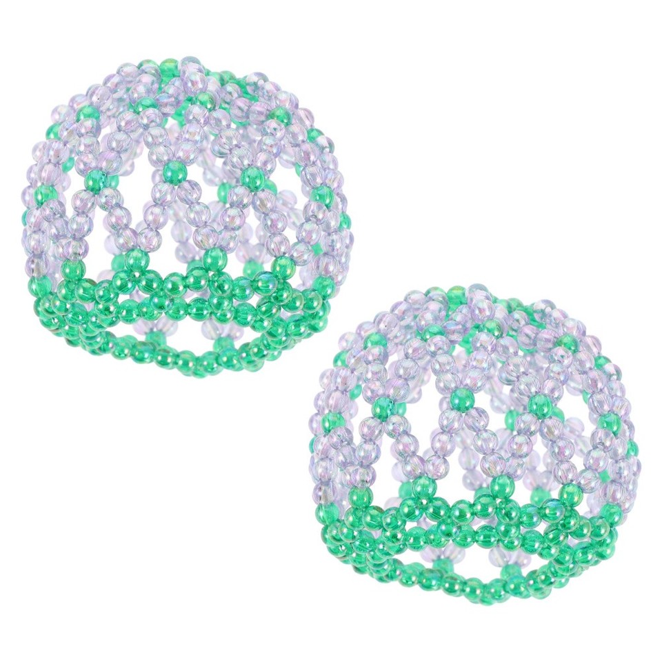 2pcs Hair Bun Cover, Handmade Rhinestone Crochet Elastic Bun Hair Nets ...