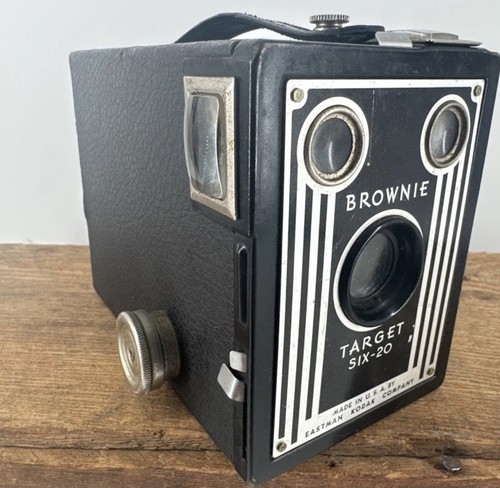 Kodak Brownie Target Six-20 Box Camera Untested Vintage Art Deco ...