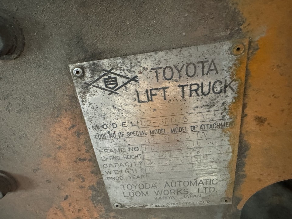 Toyota diesel Forklift Truck 02-3FD15 - used | eBay UK