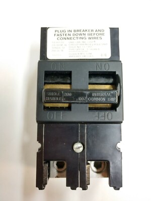 GTE Sylvania Zinsco QFP24-200-2 Plug in Common Trip 2-Pole 200-Amp 240 ...