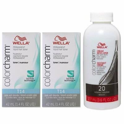 Wella Color Charm T14 (2 pcs.) with Color Charm Developer 3.6 oz ...
