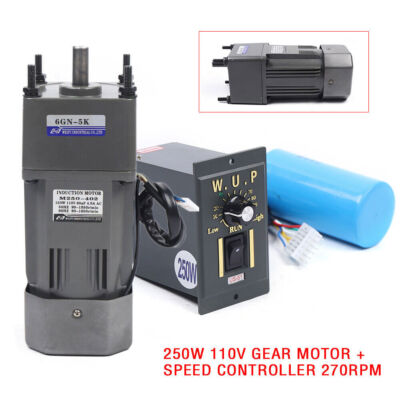 Variable Speed Motor 250W 5K 110v Ac Slow Down Motor Low Speed Mini ...
