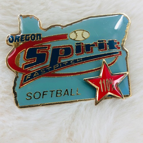Oregon Spirit Fastpitch Softball Team Lapel Pin w/ 110% Star Spinner | eBay