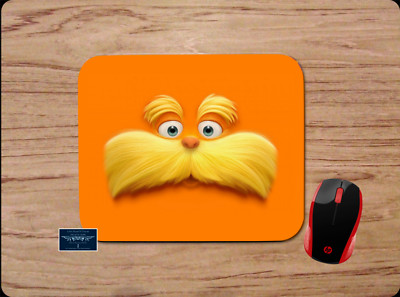 DR SEUSS THE LORAX THEME DESIGN ORANGE MOUSE PAD MAT NONSLIP HOME ...