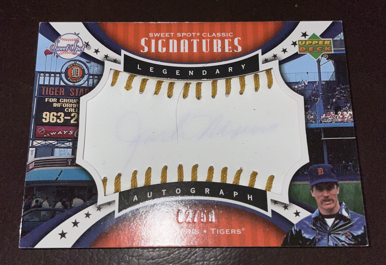 2007 UD SWEET SPOT CLASSIC SIGNATURES JACK MORRIS AUTOGRAPH AUTO 2/50 ...