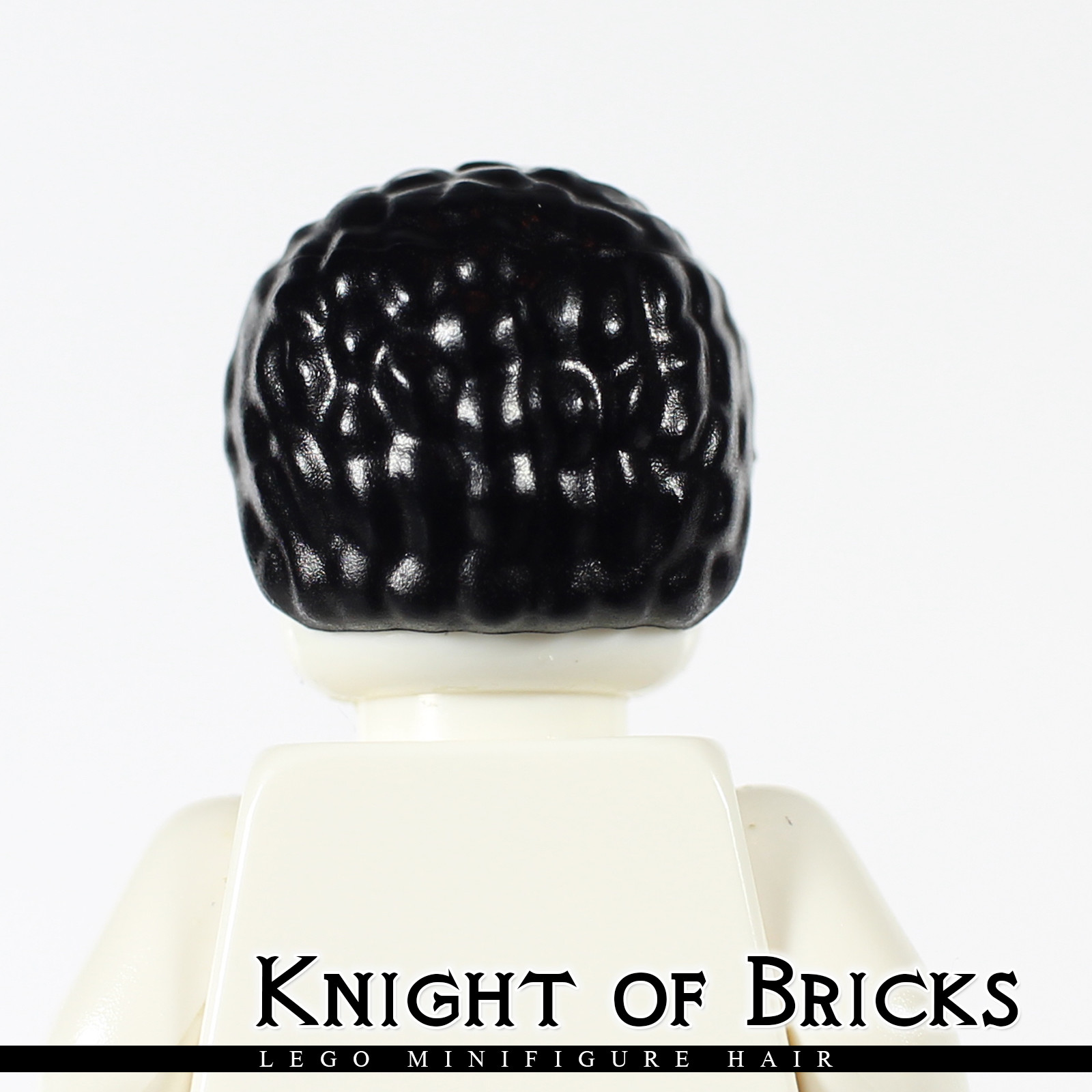 LEGO Minifigure Hair BLACK 21778 Male Boy Coiled Texture | eBay