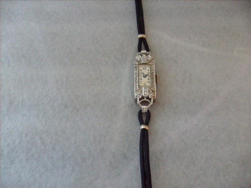 Vintage Antique Platinum Diamond Art Deco Wristwatch | eBay