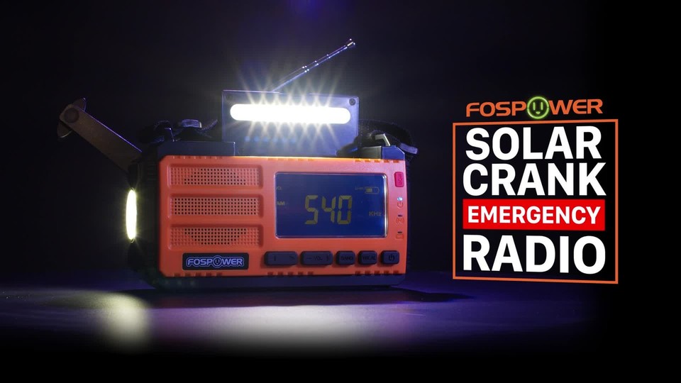 Emergency Solar Hand Crank Weather Radio 10000mAh Power Bank Charger ...