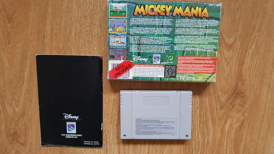 Mickey Mania SNES. With box and instruction leaflet. | eBay UK