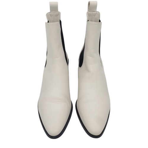 FRAME Chelsea Boots Womens 'Le Lexington' Off White Leather Sz EU 36/US ...