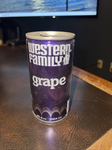 Vintage Early Flat Top Soda Can Western Family Raisin / Grape | eBay