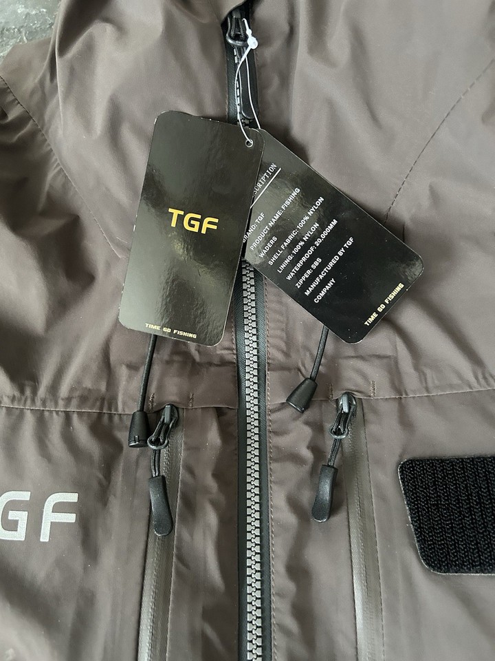TGF Men's 6 Pockets Fly Fishing Rain Jacket Water&Wind proof ...