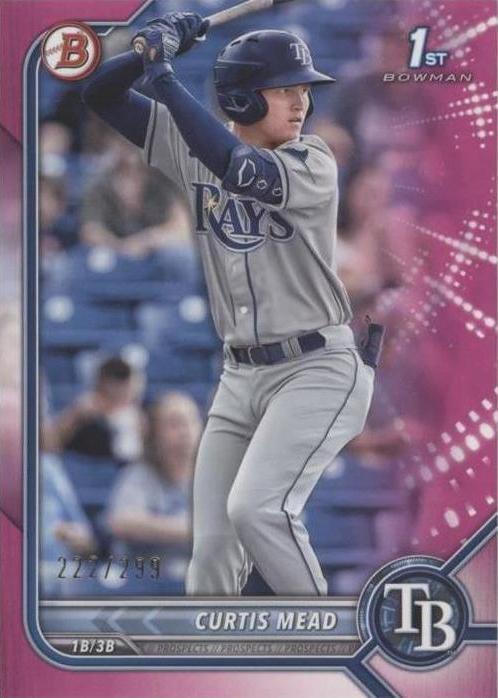2022 Bowman - Prospects Curtis Mead #BP-10 Fuchsia Border /299 (RC) for ...
