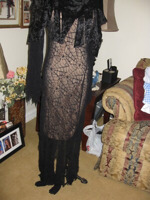 FORUM NOVELTIES BLACK WIDOW BRIDE DRESS MEDIUM ADULTS #54733 HALLOWEEN ...