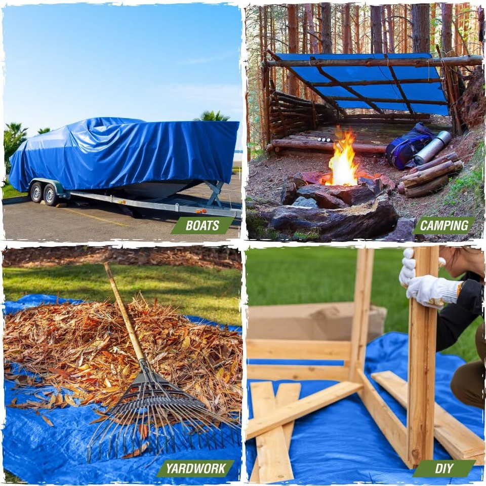 All Weather 100% Waterproof Heavy Duty Tarp 5 Mil Uv Temperature ...