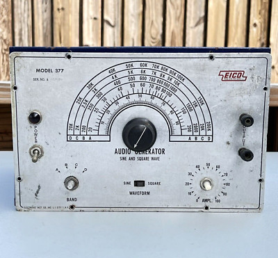 EICO Model 377 Audio Generator Sine and Square Wave Vintage Powers On ...