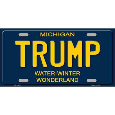 Trump Michigan Blue Novelty License Plate | eBay