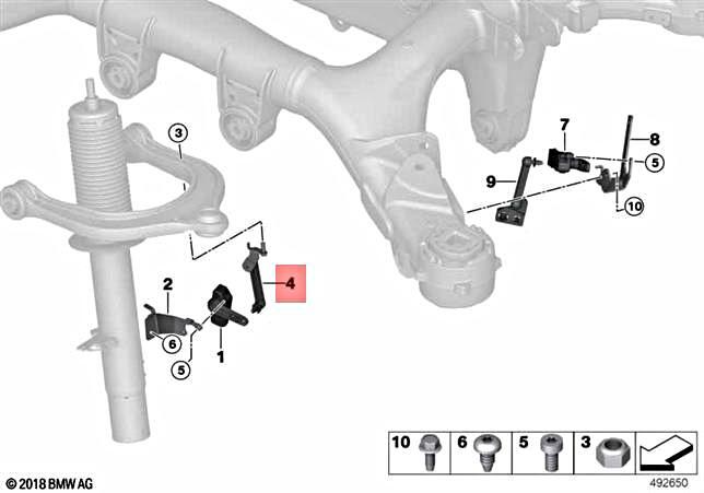 Genuine BMW X5 M X6 F95 F96 G05 G06 G07 G09 Control rod front left ...