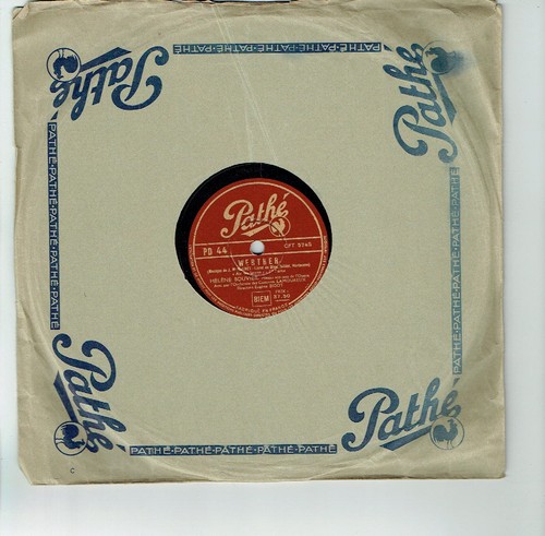 78 Runden 25 CM Helen Berner Orch. Lamoureux Disc Gesungen Werther ...